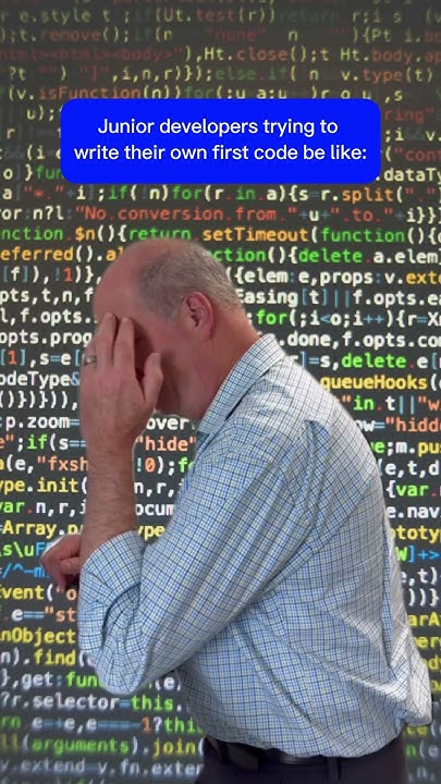 Junior developers trying to write their own first code be like 🤣 - YouTube