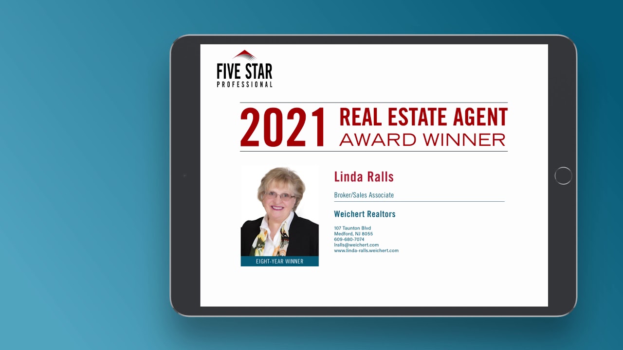 2021 New Jersey Five Star Real Estate Agent Linda Ralls - YouTube