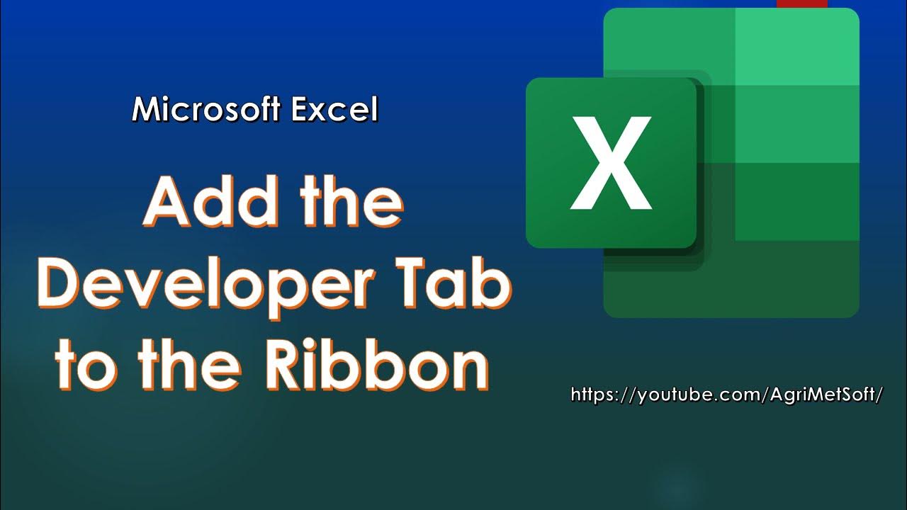 Add The Developer Tab To The Ribbon In Excel Enable Developer Tab add-the-developer-tab-to-the-ribbon-in-excel-enable-developer-tab