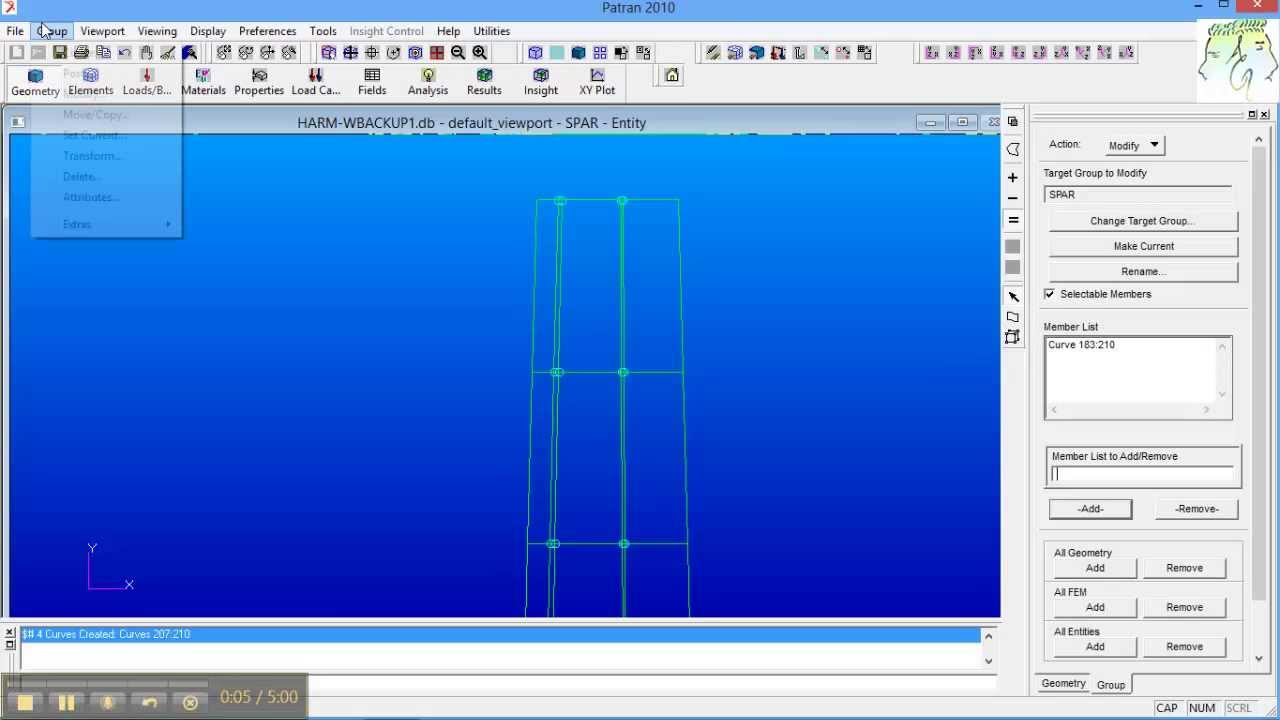 CREATE WING SPARS AND RIBS USING MSC PATRAN - LECTURE 3 - YouTube