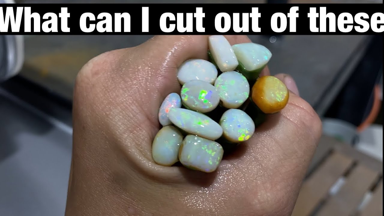 Cutting eleven great opals from Coober Pedy - YouTube