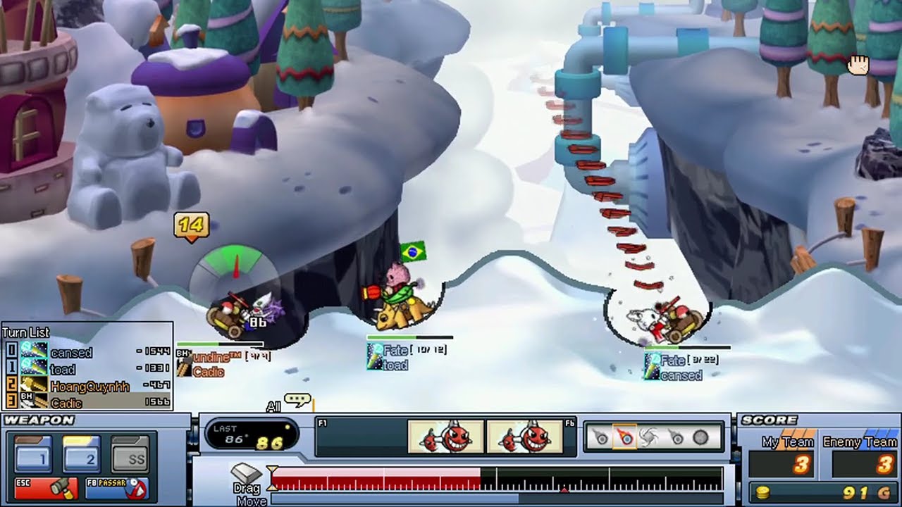 Gunbound GitzWC : Trico x Turtle x Boomer - YouTube