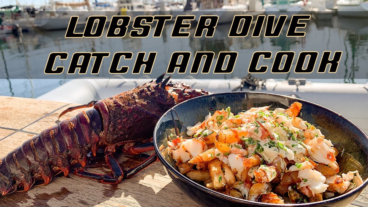 Lobster Dive Catch & Cook (Yummy Lobster Fries!) - YouTube