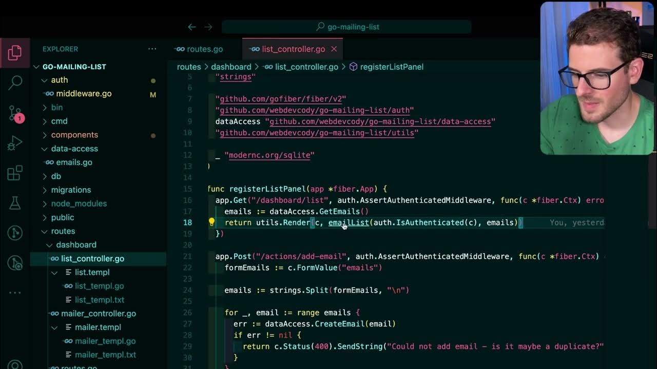 Building out an emailer using Go & Templ & SQLite - YouTube