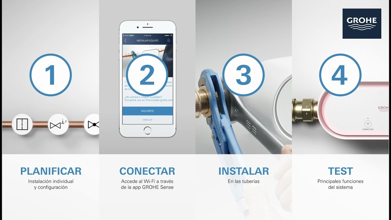 Instalación de GROHE Sense Guard - YouTube