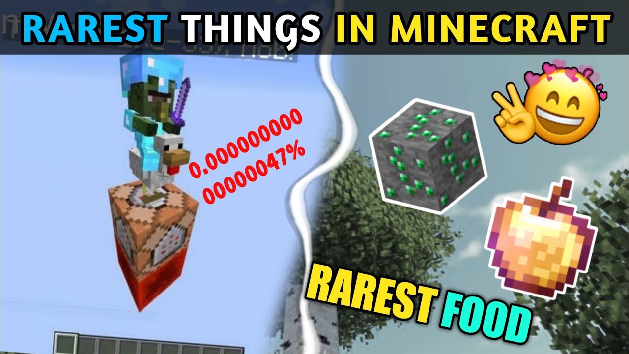 Rarest things in Minecraft | That is impossible to find - YouTube