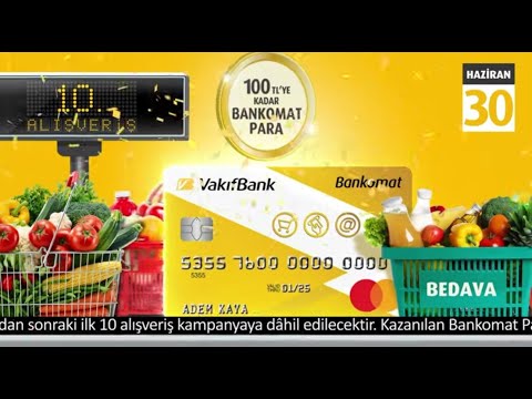 VakıfBank Bankomat Kart ile 10 alışverişten 1'i bedava!