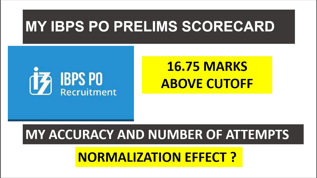 MY IBPS PO PRELIMS SCORECARD | 16.75 MARKS ABOVE CUTOFF | INDIVUDAL ...