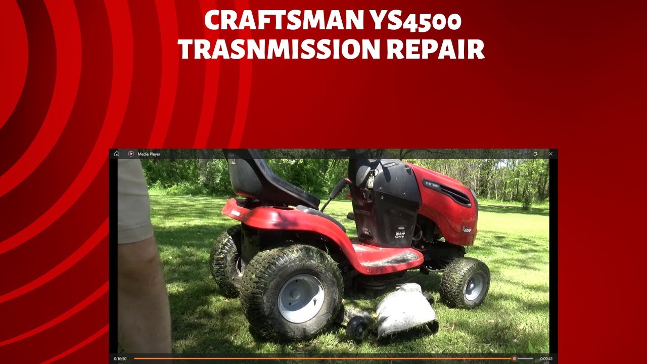 craftsman YS4500 trans repair - YouTube