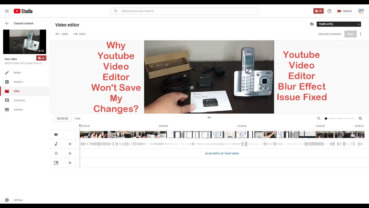 FIXED: Youtube Blur Effect Won't Save - YouTube