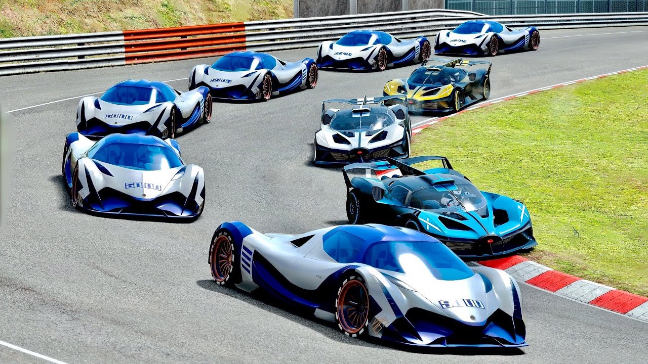 Bugatti Bolide vs Devel Sixteen MEGA BATTLE at Nordschleife GP - YouTube