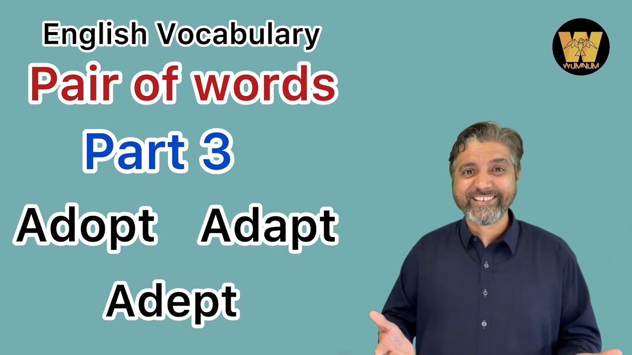English Vocabulary: Pair of words. Part 3 - YouTube