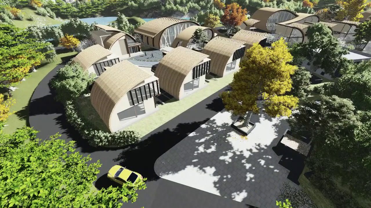 Rendering video of my village design - YouTube