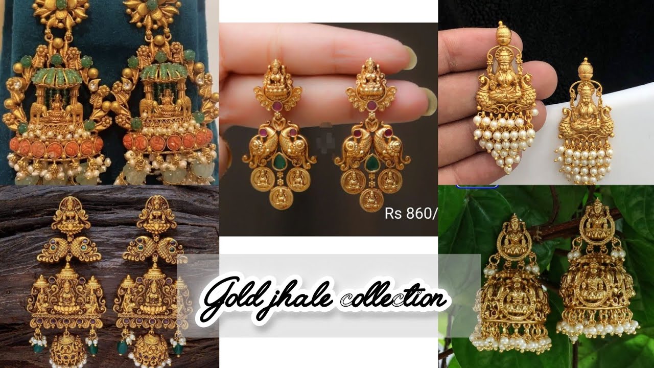 Latest jhale design for wedding|trending jhumka for bridal|Gold jhumka ...