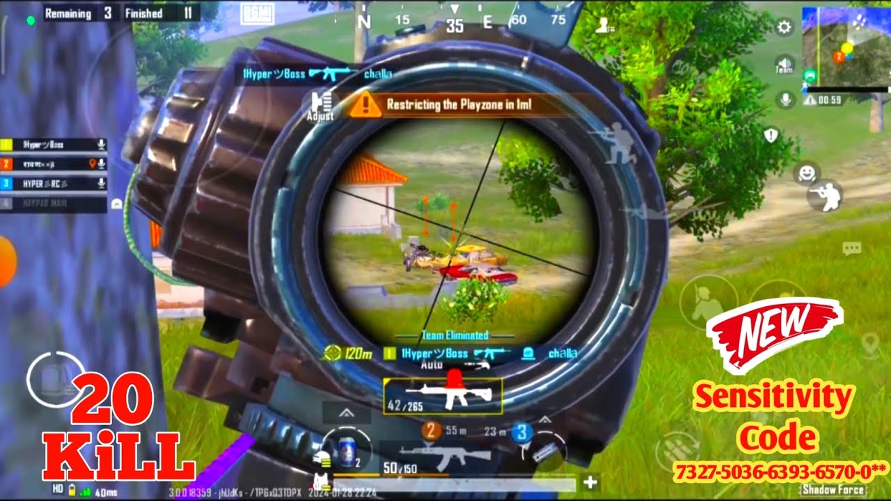 Bgmi Best sensitivity code || Bgmi 3.0 update sensitivity // no Recoil ...