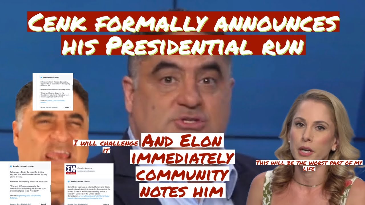 Cenk officially announces his bid for the Presidency and gets struck ...