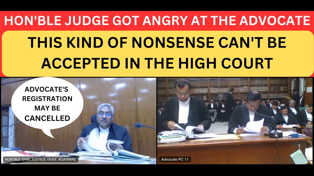 HON'BLE JUDGE GOT ANGRY AT THE ADVOCATE - YouTube