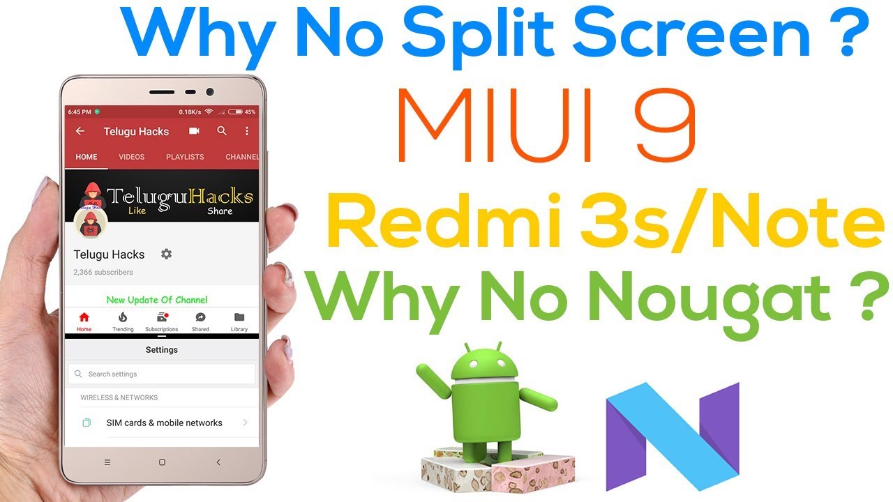 Why No Split Screen And No Nougat In Redmi Note 3/ Redmi 3s Telugu ...