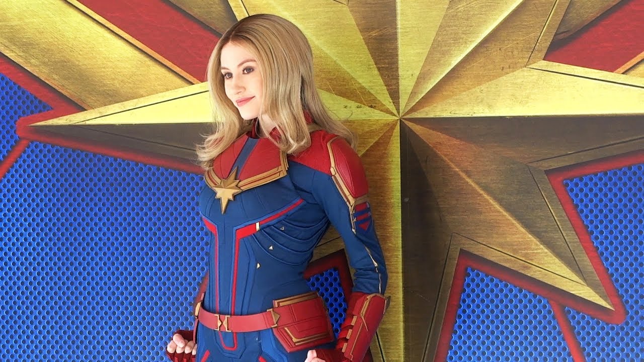 Captain Marvel meet-and-greet at Disney California Adventure - YouTube