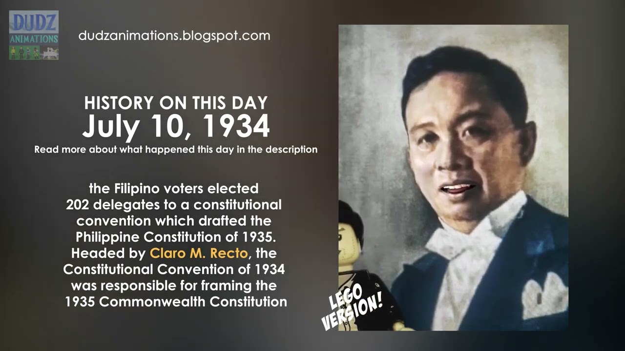 On This Day - July 10, 1934 - the Filipino voters elected delegates to ...