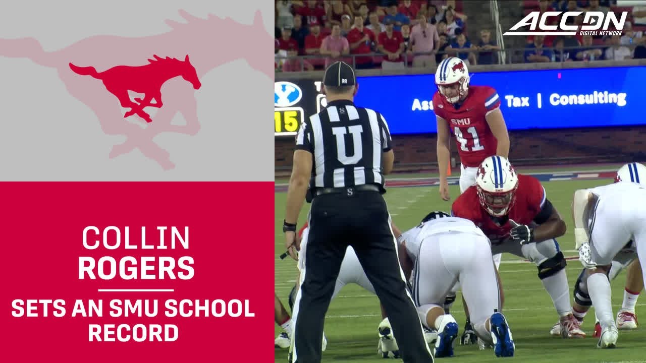 Kicker Collin Rogers Sets An SMU School Record - YouTube