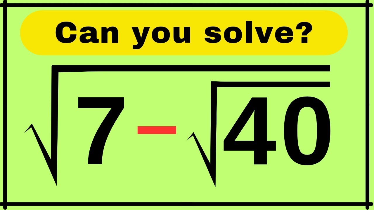 Japanese | A Nice Nested Square Root Algebra Olympiad Problem| Math ...