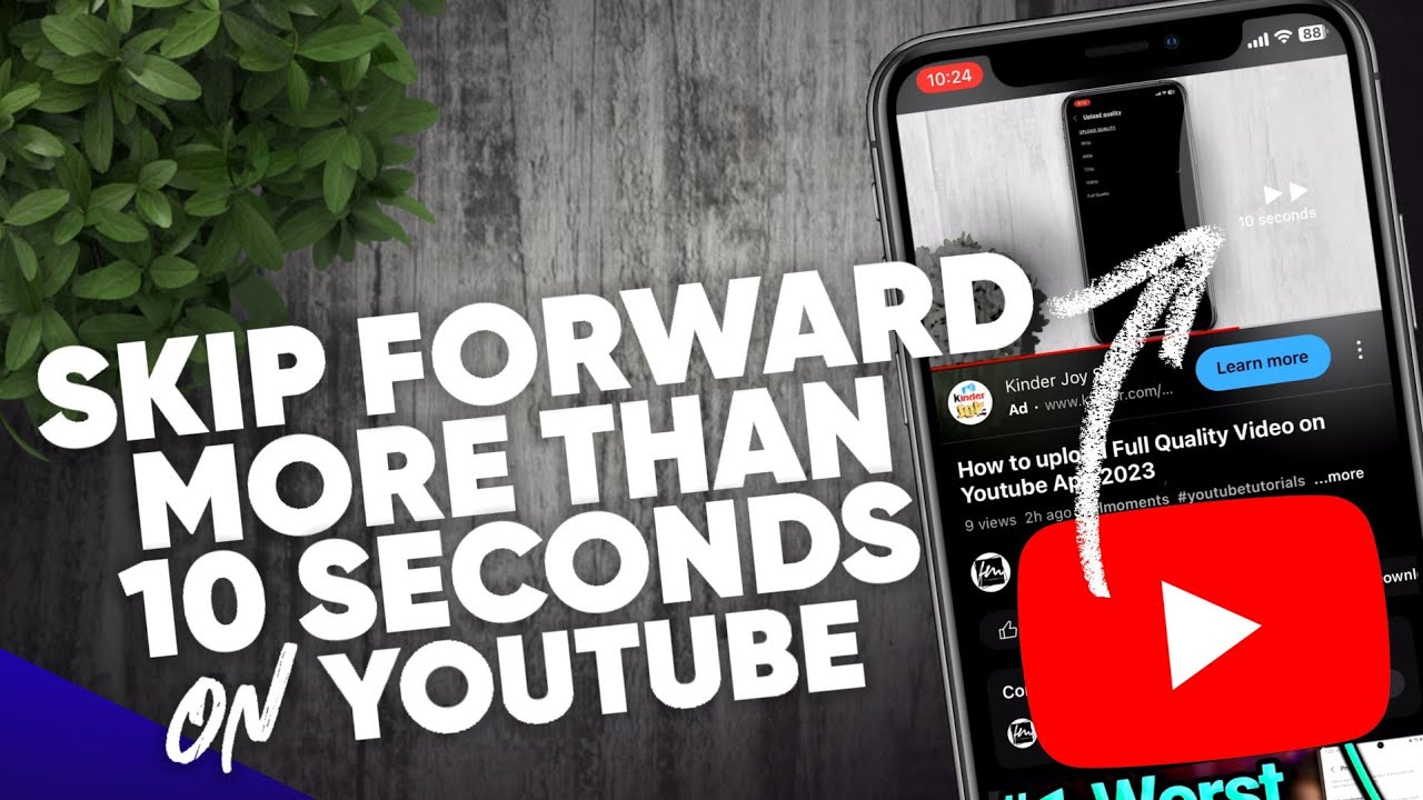 How do you skip forward more than 10 seconds on YouTube - YouTube