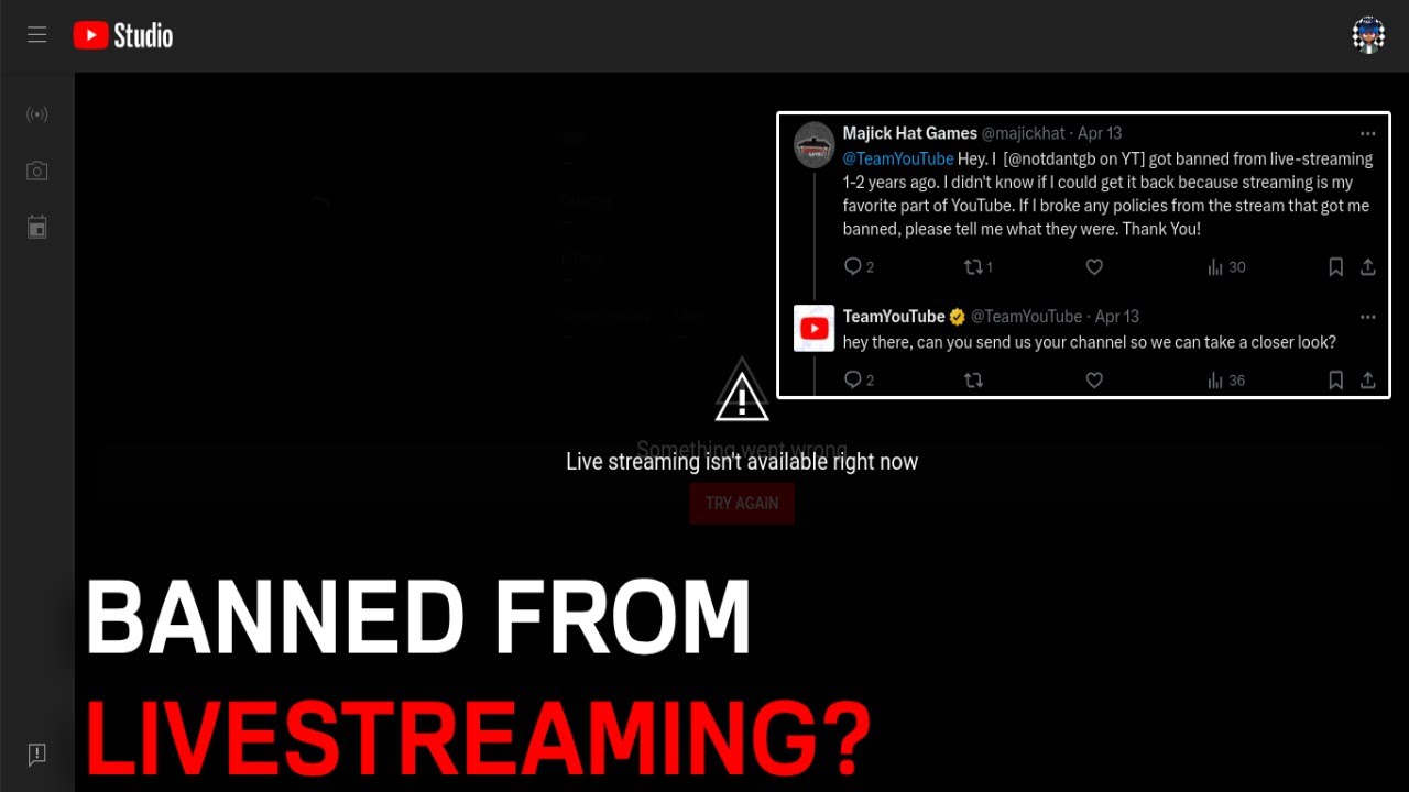 youtube banned me from livestreaming.. - YouTube