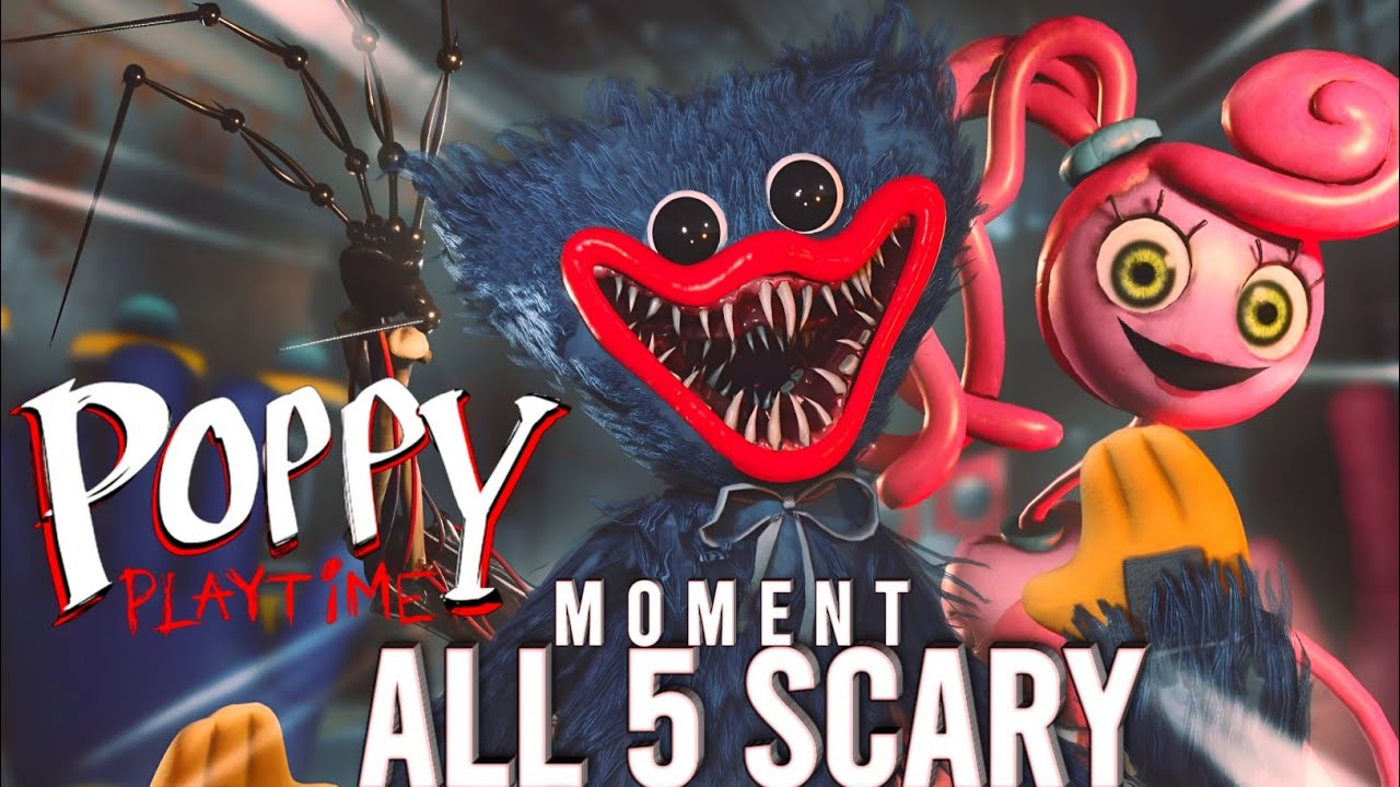 Poppy Playtime - All 5 Scary Moments | Poppy Playtime Chapter 2 - YouTube