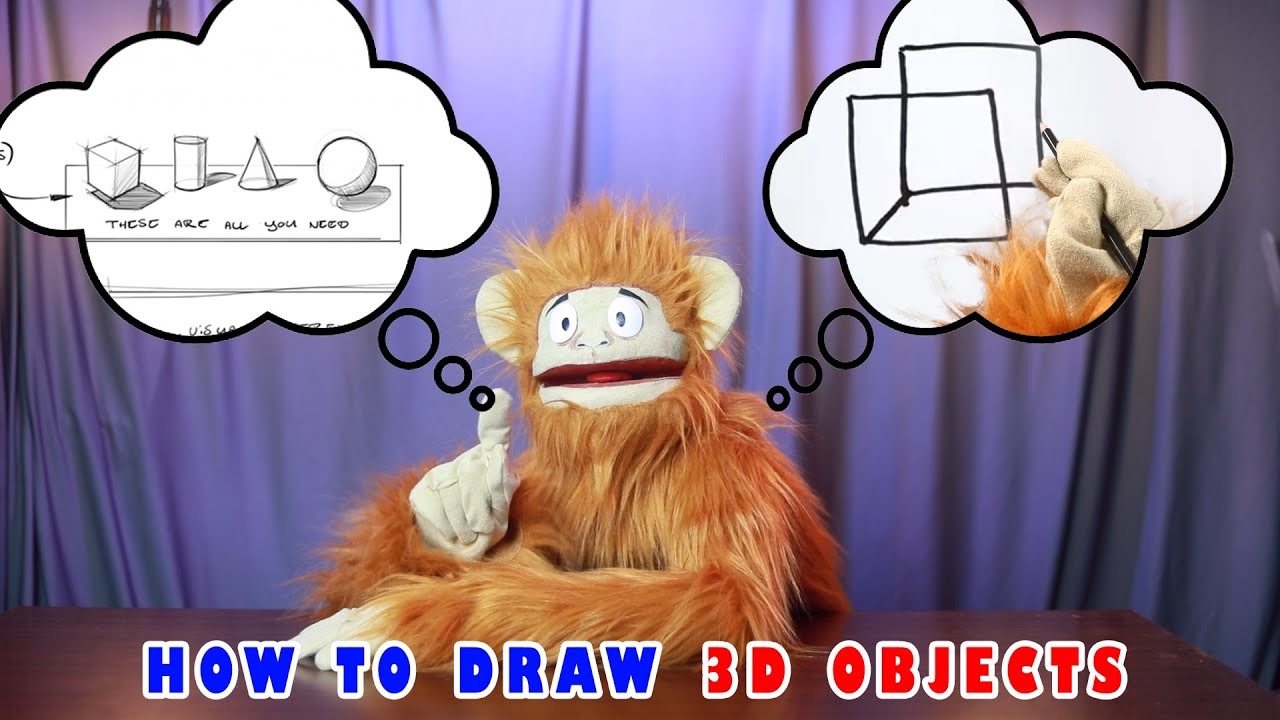 How to Draw 3D Shapes for Beginners - YouTube