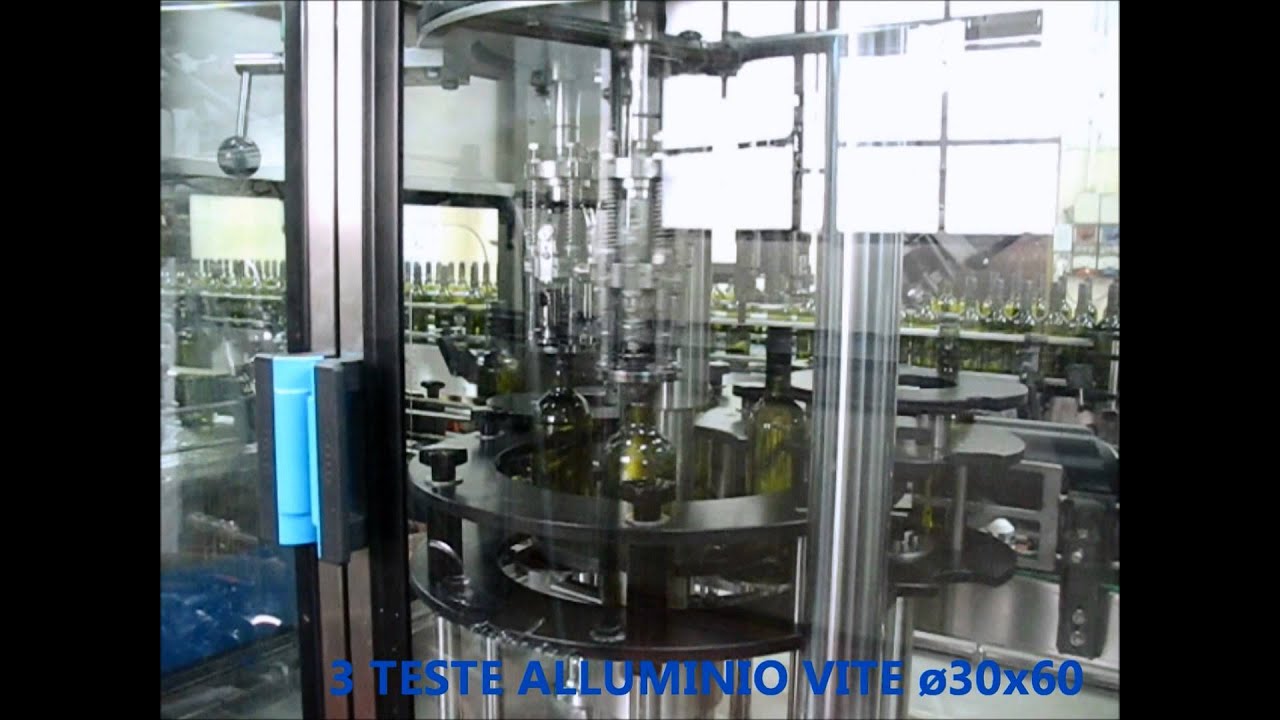 Tappatore 3 teste Stelvin (Alluminio ø30x60) - Capping Machine - YouTube