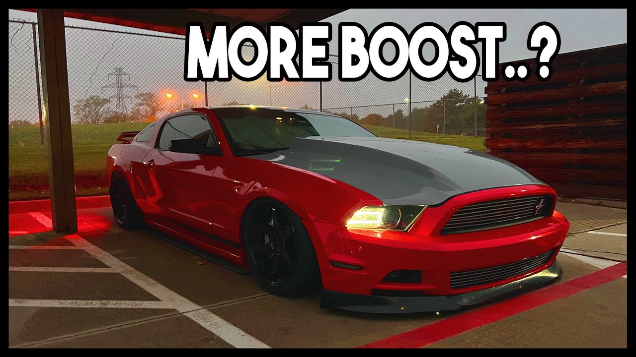 More boost equals more belt slip M122 GT500 3.7 V6 Mustang - YouTube