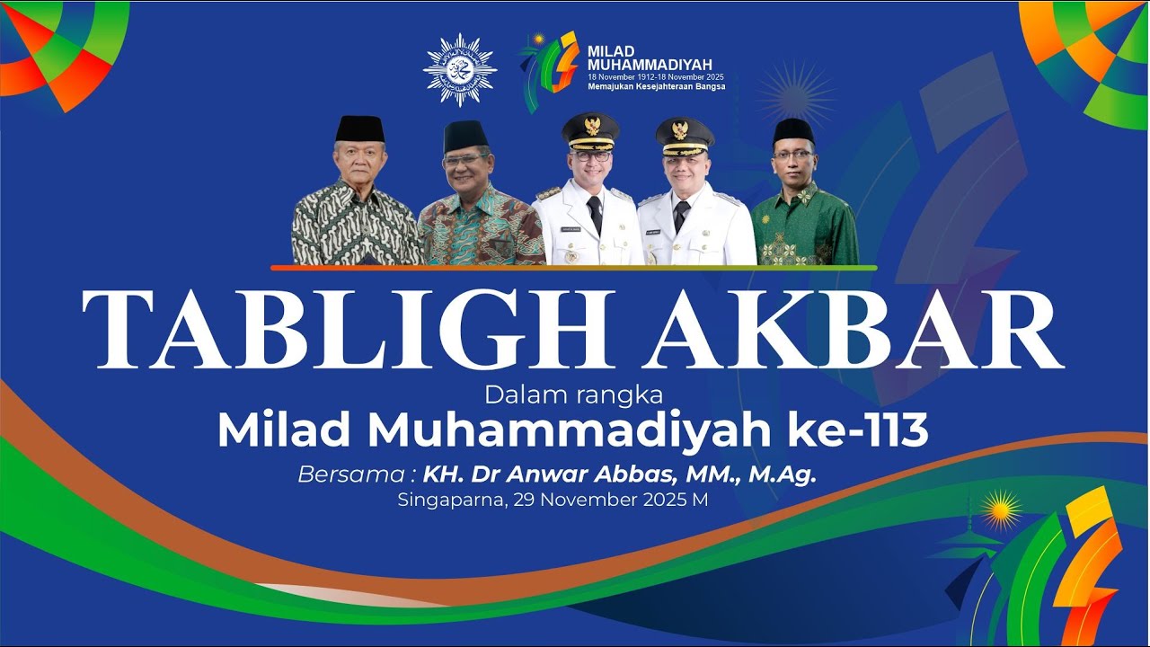 TABLIGH AKBAR dalam rangka Milad Muhammadiyah ke-113 - YouTube