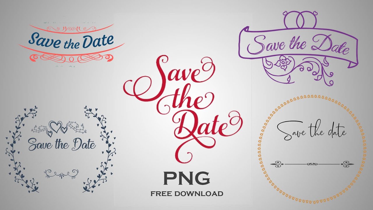 How to Create Your Own Save The Date PNG l Photoshop Tutorial - YouTube