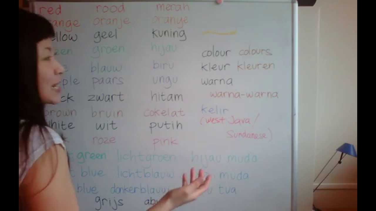 BELAJAR BAHASA BELANDA #14 WARNA - YouTube