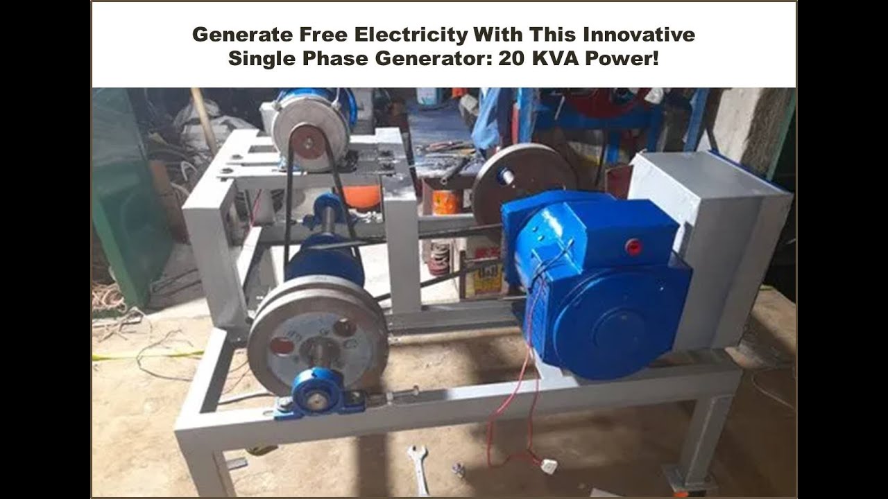Generate Free Electricity With This Innovative Single Phase Generator ...