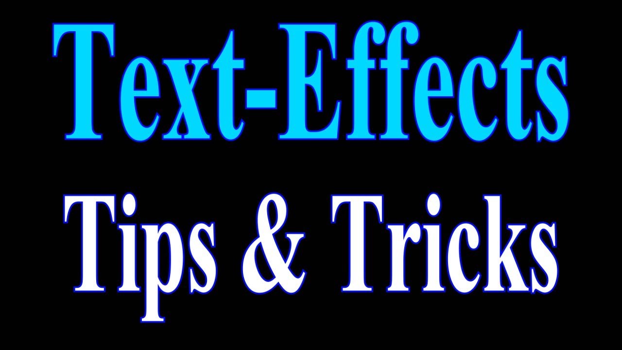 after effects tips and tricks, apply effects to text - YouTube