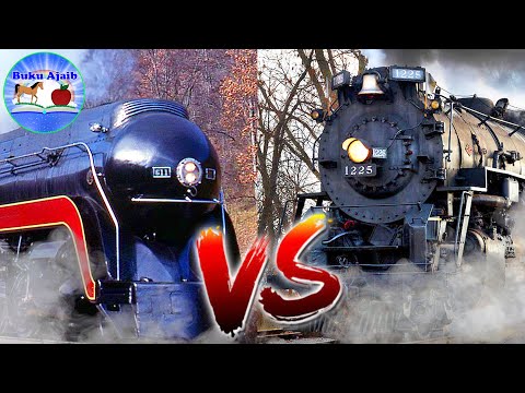 Kereta Uap Norfolk and Western 611 Vs Pere Marquette 1225 | Sekilas Info | Buku Ajaib