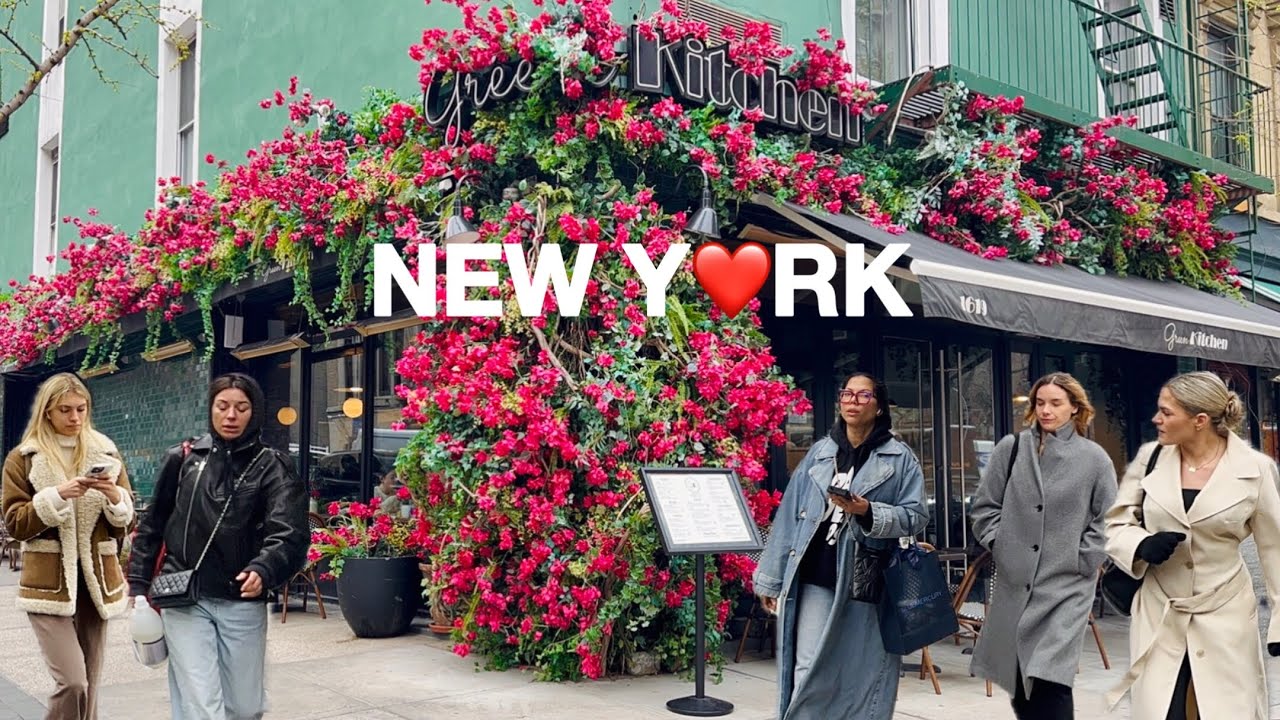 [4K]🇺🇸NYC Walk🗽Spring Blooms on Upper East Side, New York City🌷🌸 Cute ...