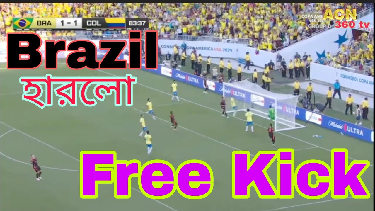 Free kick From Brazil //Brazil vs Colombia // Copa America 2024// - YouTube