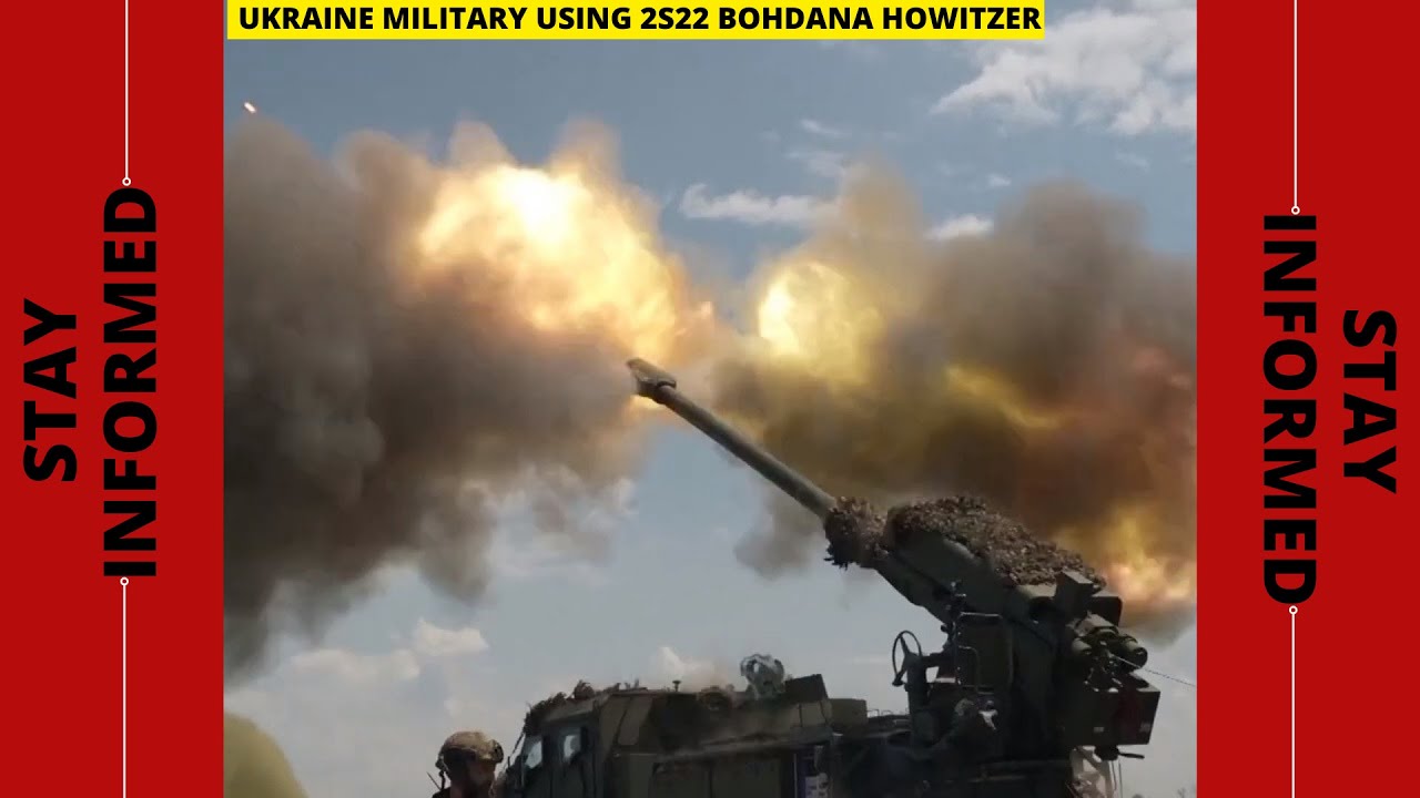 Ukraine Military Using 2S22 Bohdana 155 mm Howitzer - YouTube