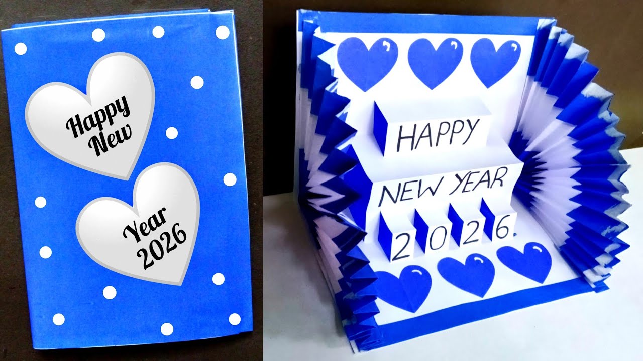 DIY New Year Greetings Card 2026🎉 Handmade Card Ideas Easy / Happy New ...
