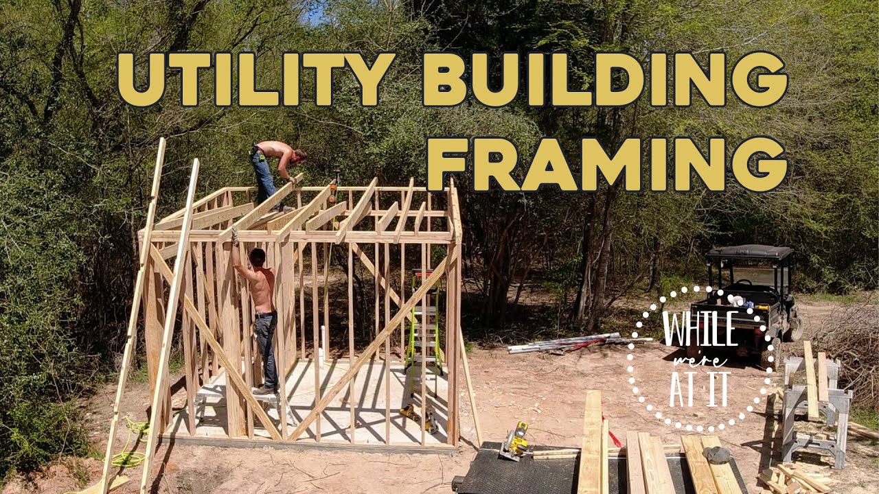 Utility Building Framing Part 2 - Roof and Ceiling - YouTube