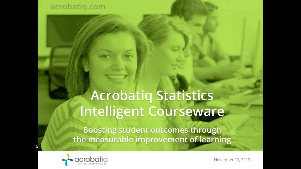 Get to Know Acrobatiq Courseware: Statistics - YouTube