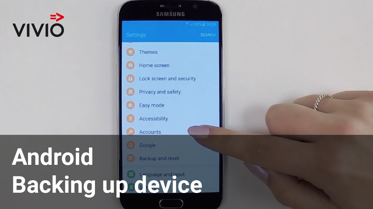 Android backing up device - YouTube