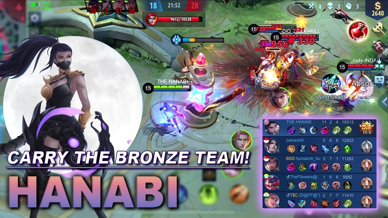 CARRY THE BRONZE TEAM! EPIC COMEBACK! TOP GLOBAL HANABI - MLBB - SOLO ...