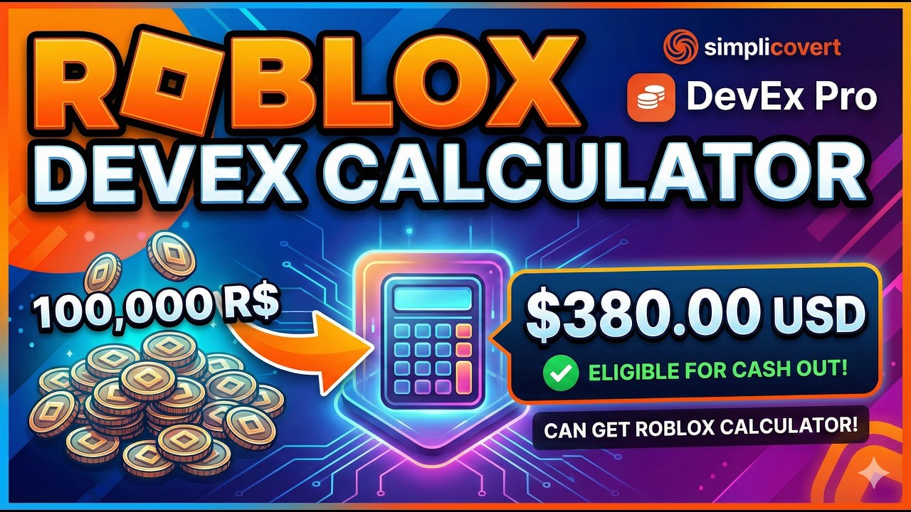 Roblox DevEx Calculator With Tax | Convert Robux to USD (2026) - YouTube