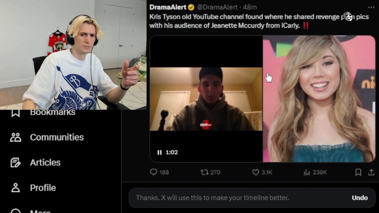 xQc Reacts to Kris Tyson old Video Sharing "Revenge P0rn Pictures" of ...