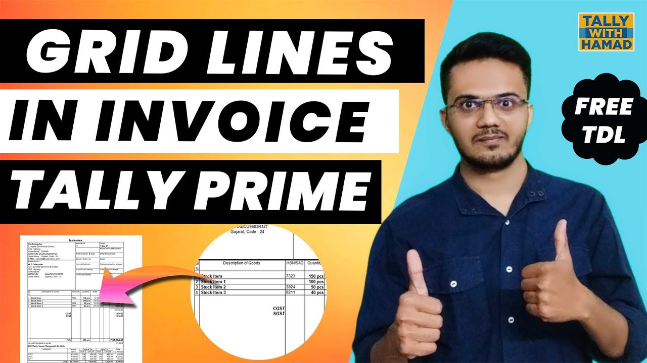 Grid Line TDL For Tally Prime - New Grid Line TDL - Print Lines On ...