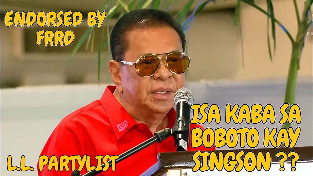 SINGSON tatakbo bilang senator iboboto mo ba? comment below - YouTube